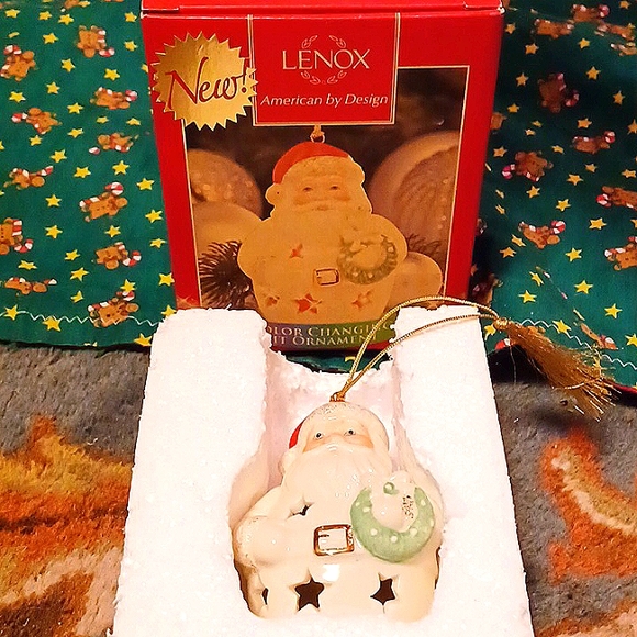 Lenox | Holiday | Lenox Colorchanging Light Up Santa Ornament From ...